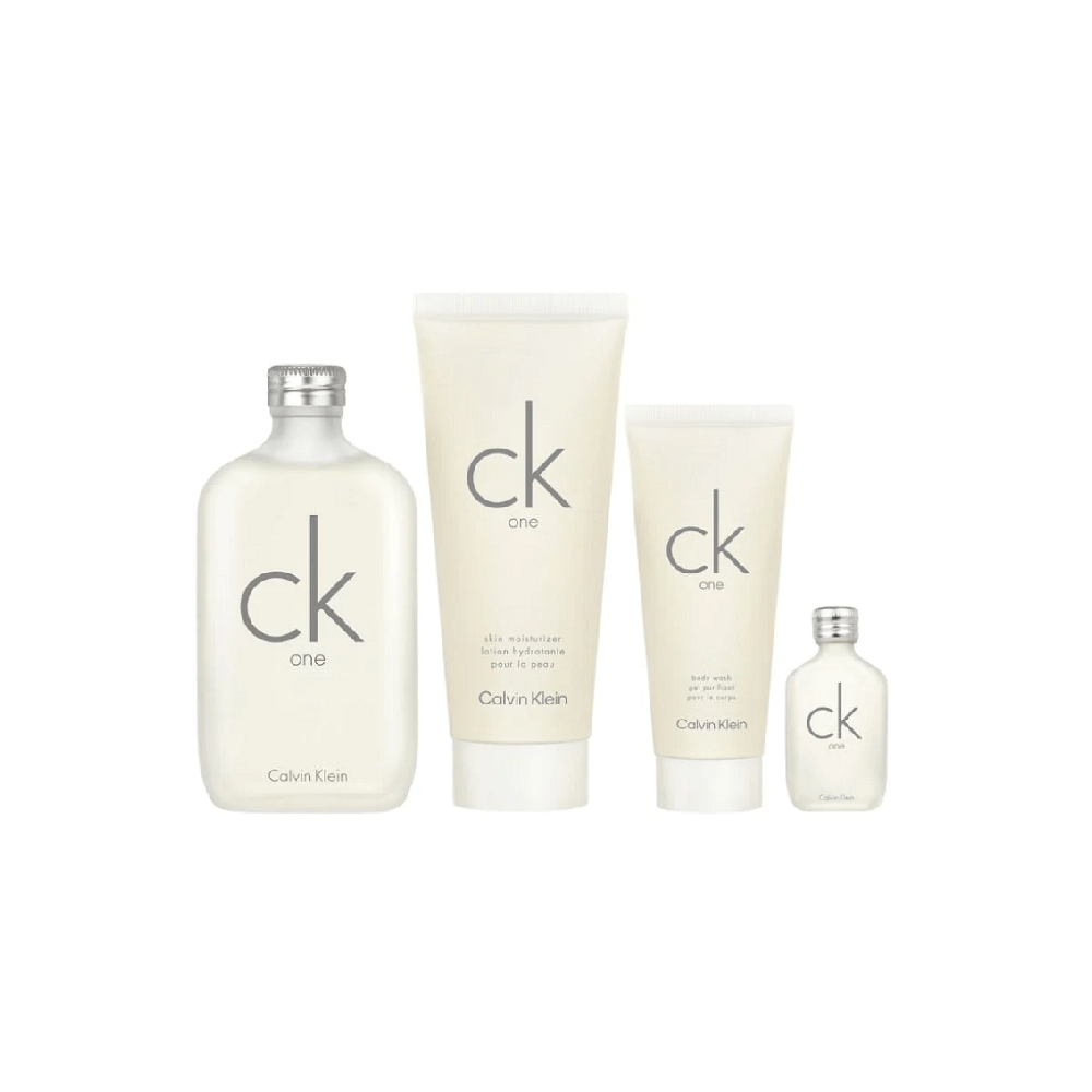 CK ONE COFFRET (EDT 200ML + EDT 15ML + BODY LOTION 200ML + BODY WASH ...